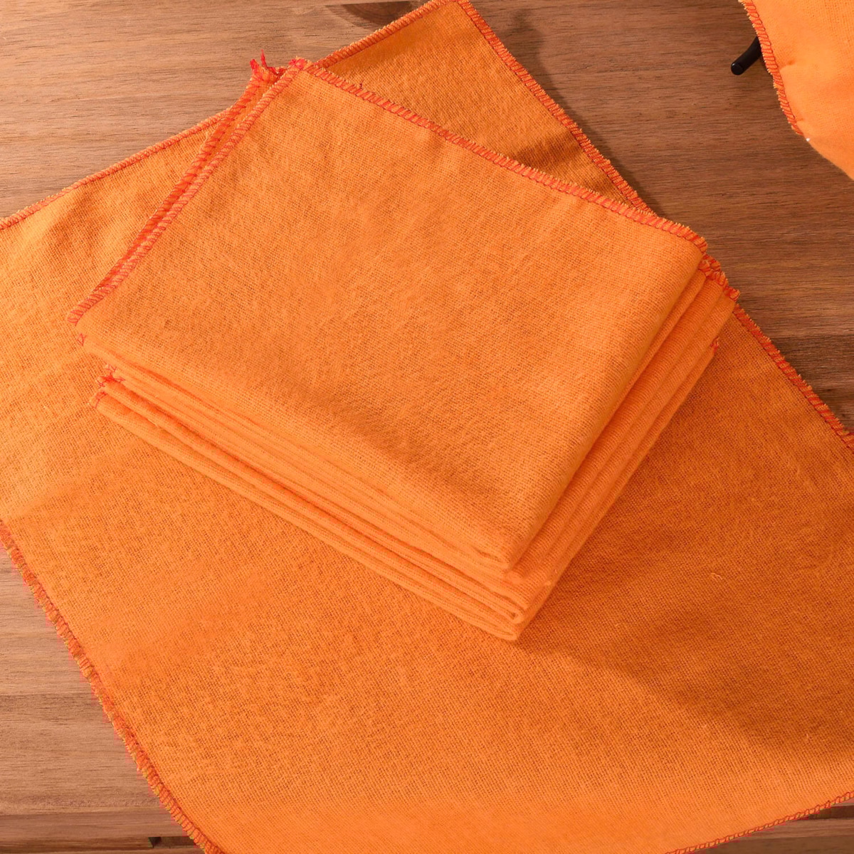 Kit com 12 Flanelas 34cm x 50cm 100% Algodão LARANJA - Panosul - Estilo ... Kit com 12 Flanelas 34cm x 50cm 100% Algodão LARANJA - Panosul - Estilo ...