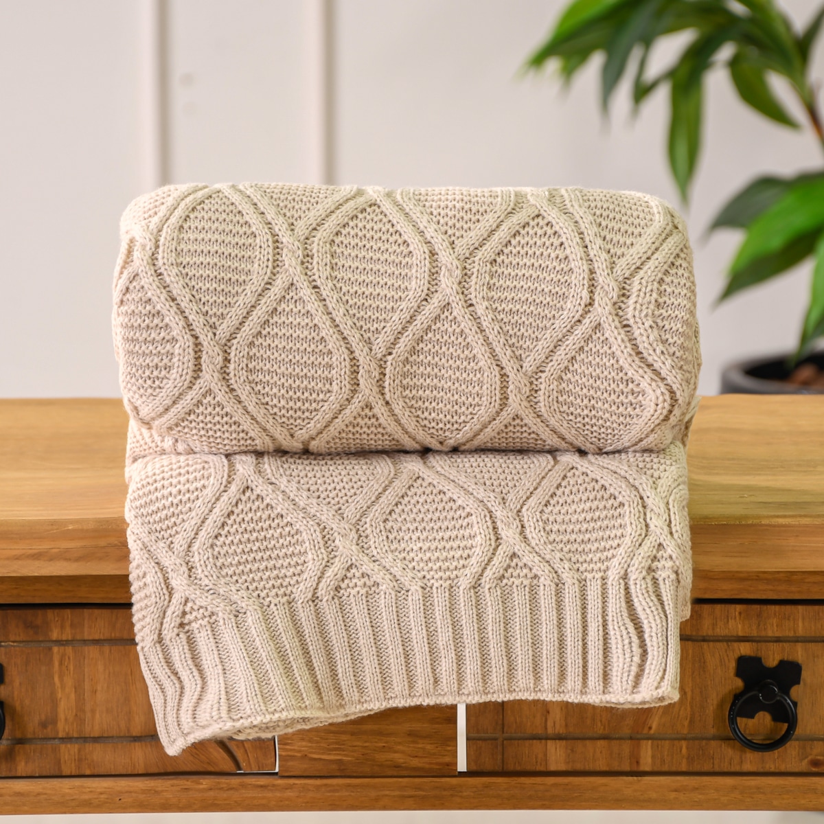 Manta Sofá Decorativa Refine 1,27m x 1,52m Tricot MARFIM - Tessi ...